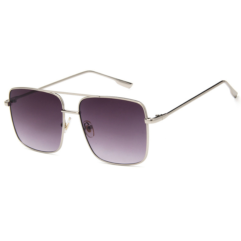 Wholesale Retro Big Square Double Bridge Metal Frame Sunglasses Wholesale Retro Big Square Double Bridge Metal Frame Sunglasses