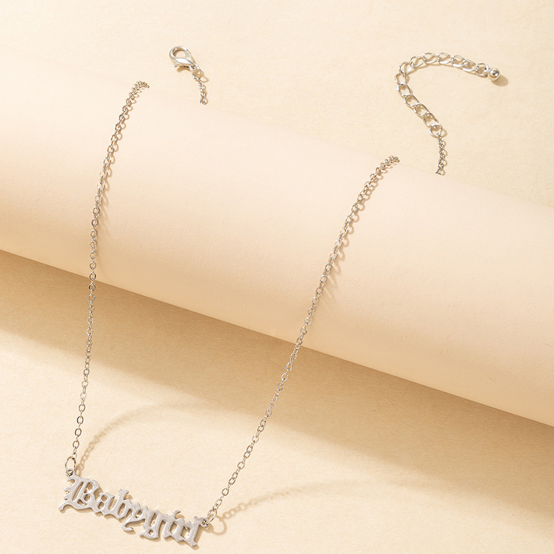 Wholesale Wholesale Women Creative Simple Babygirl Letter Necklace