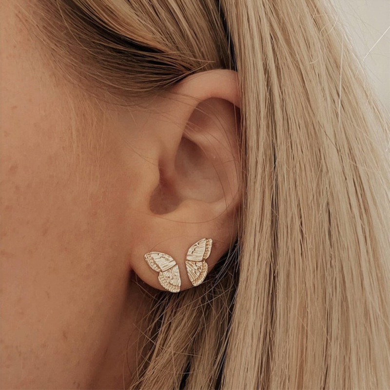 Half butterfly wing earrings store