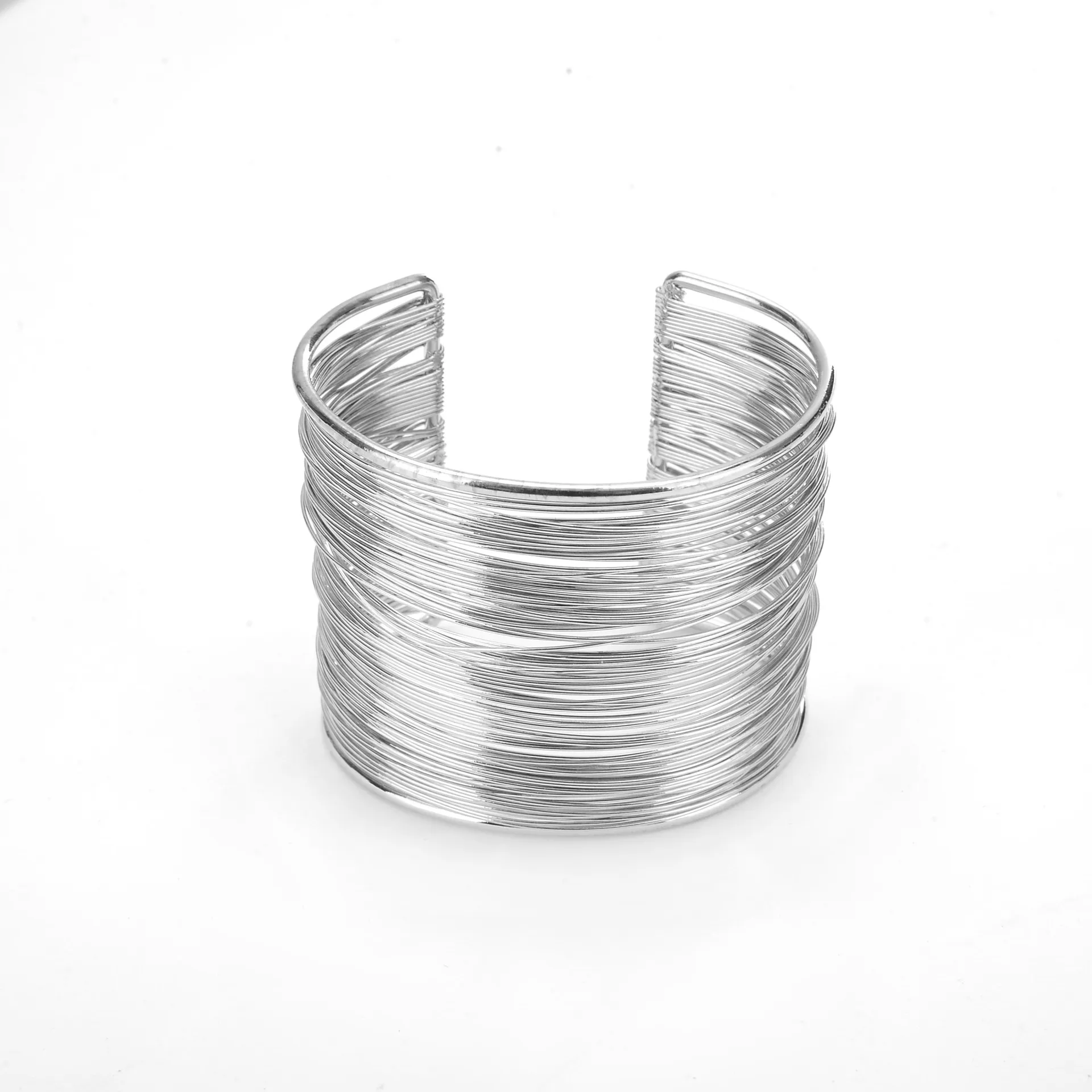 Wholesale Women Fashion Simple Glossy Multilayer Metal Bangle
