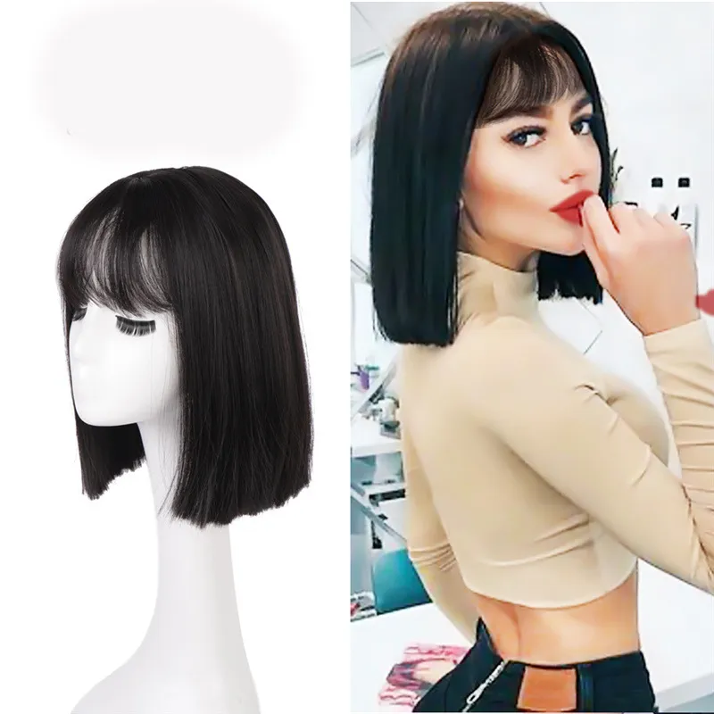 Wholesale Women Fashion Bangs Short Straight Bobo Head Wig Head Cover