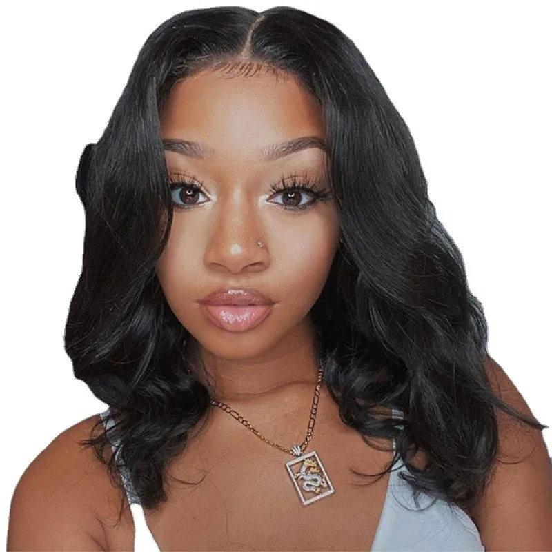 Wholesale Women'S Black Medium-Length Curly Hair Chemical Fiber Head ...