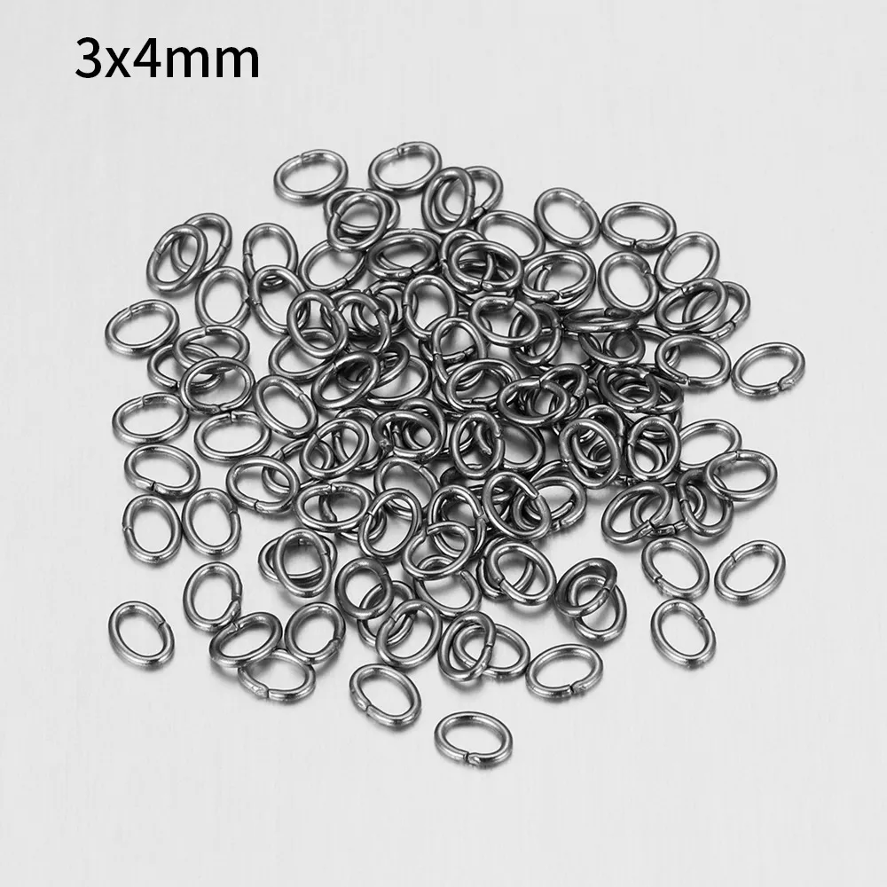 Wholesale Stainless Steel Gold Oval Jump Ring 18k Plating Connection ...